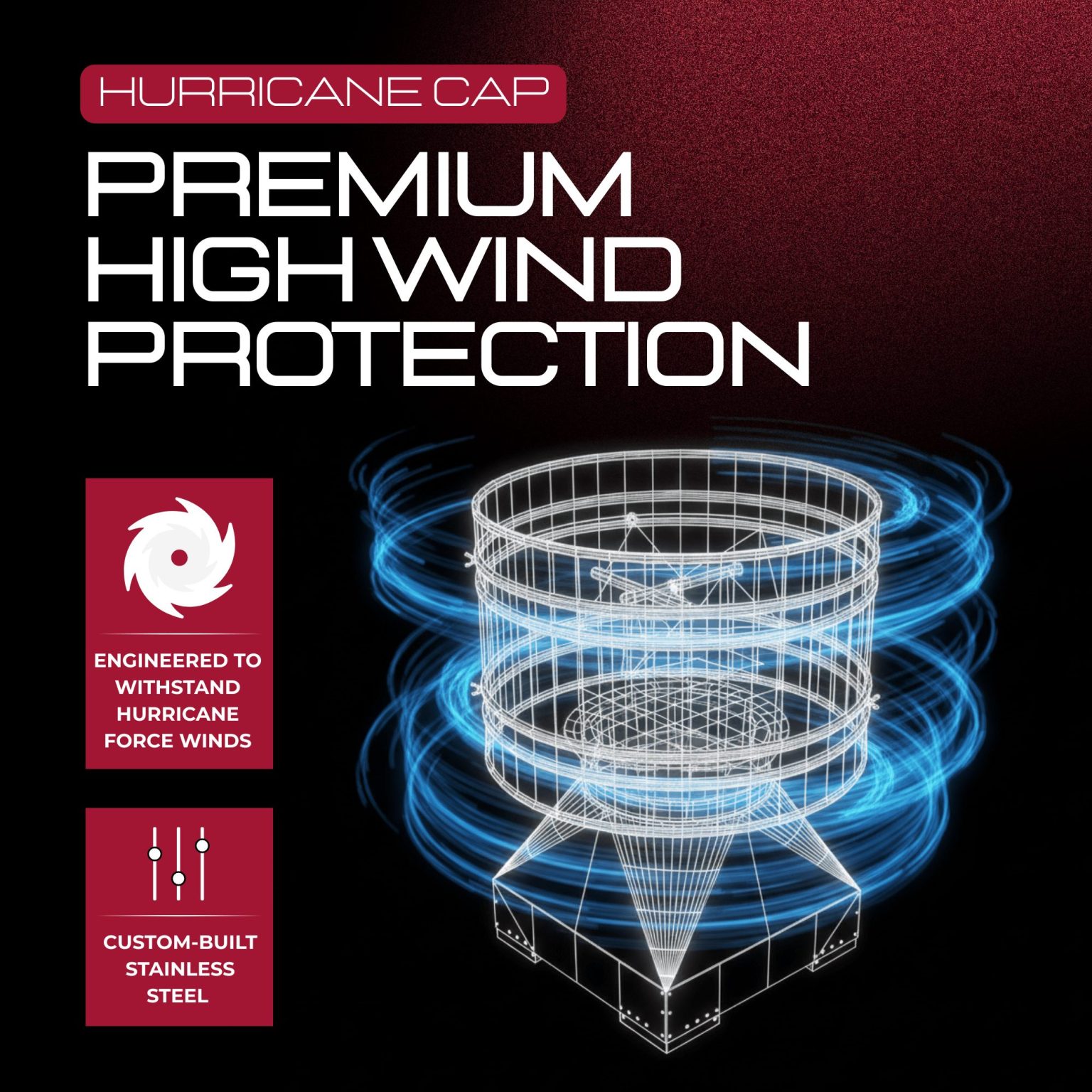 Hurricane Cap - Premium High Wind Chimney 2026
